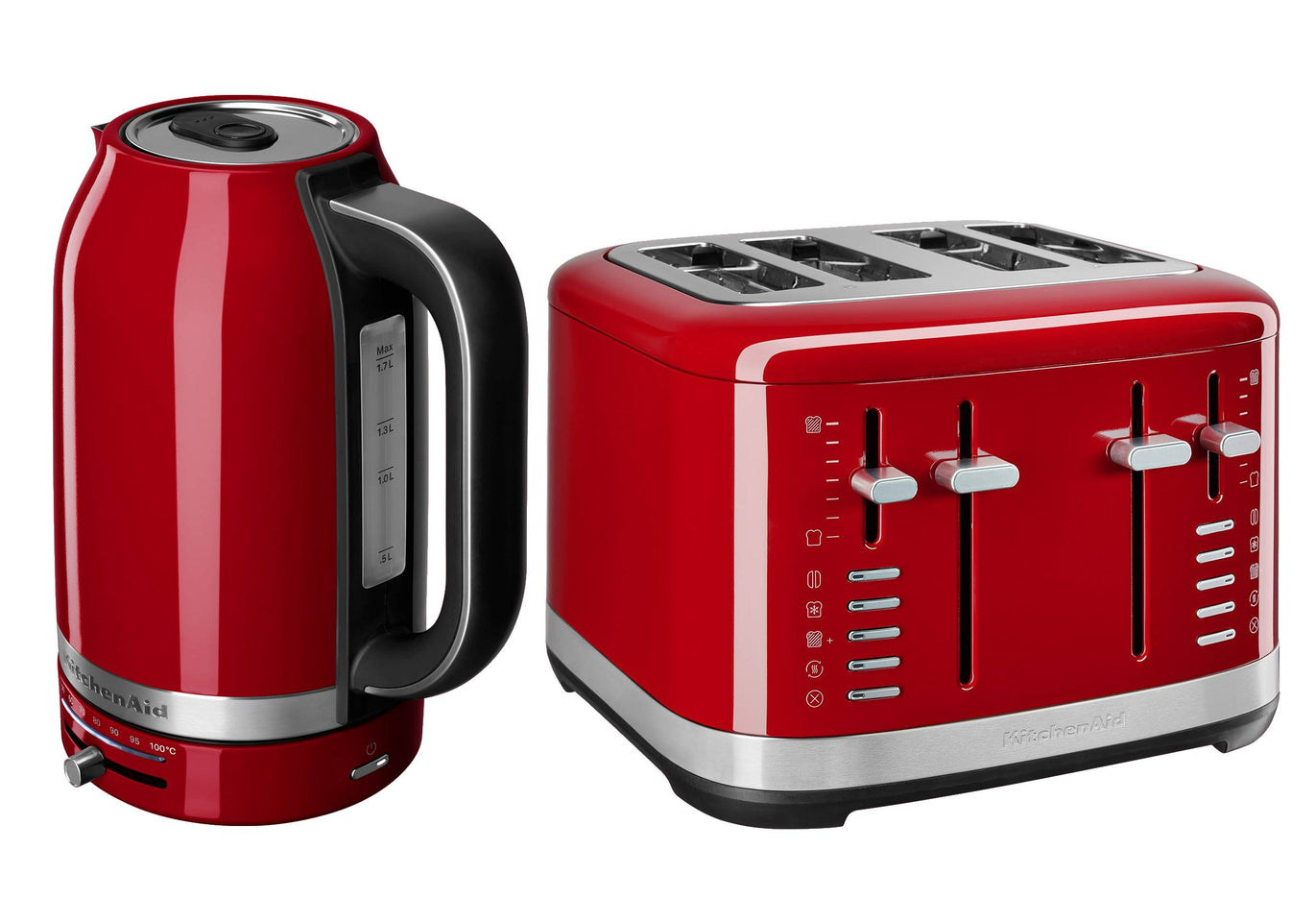 1.7L Variable Temperature Electric Kettle KEK1701 + 4 Slice Toaster KM ...