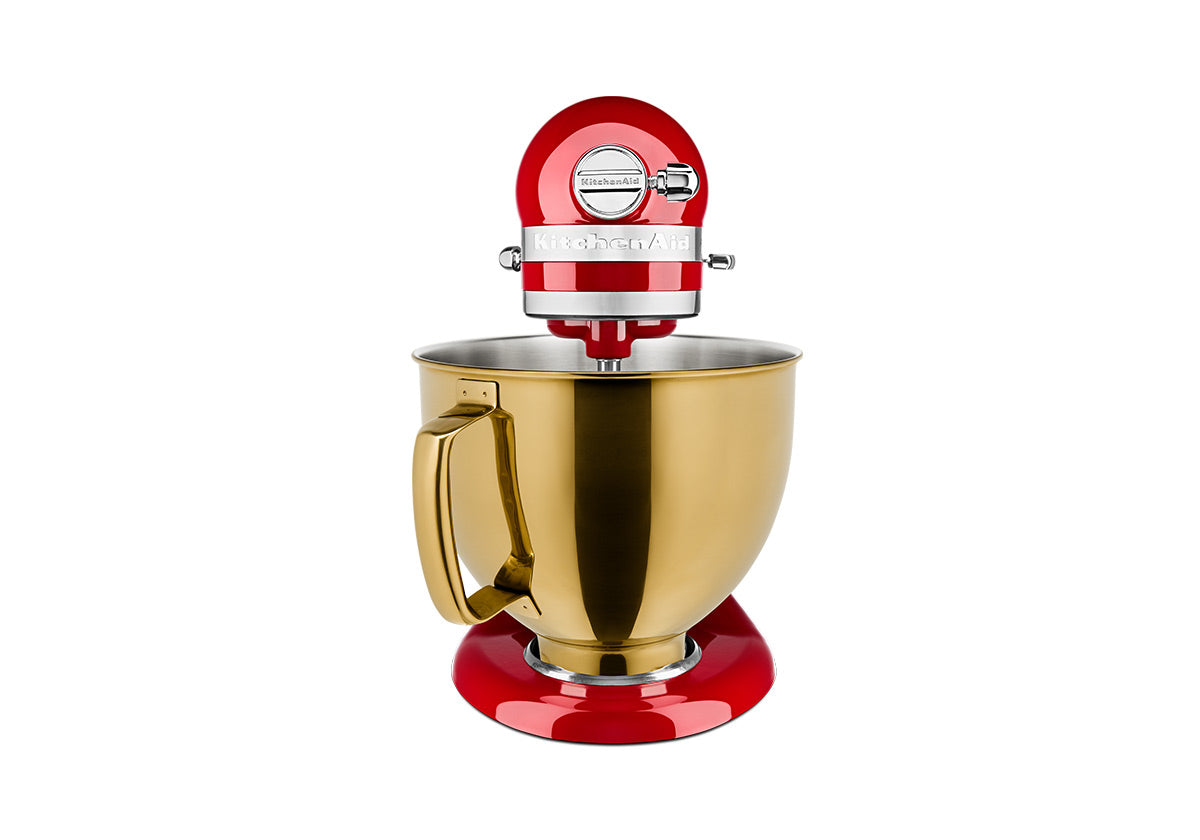 Artisan Tilt-Head Stand Mixer KSM195 Empire Red + Gold Bowl Bundle ...
