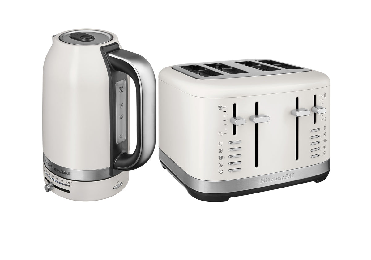 1.7L Variable Temperature Electric Kettle KEK1701 + 4 Slice Toaster KM ...