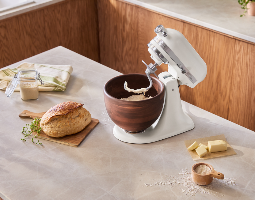 Artisan Tilt-Head Stand Mixer with Walnut Wood Bowl KSM156 | KitchenAid ...