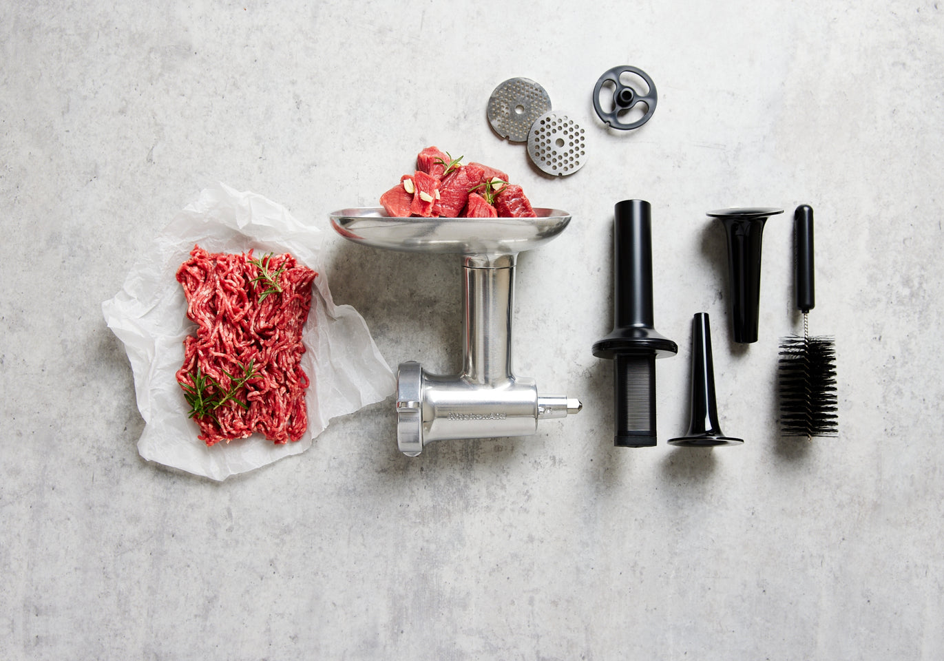Metal Food Grinder Attachment 5KSMMGAA | KitchenAid Australia